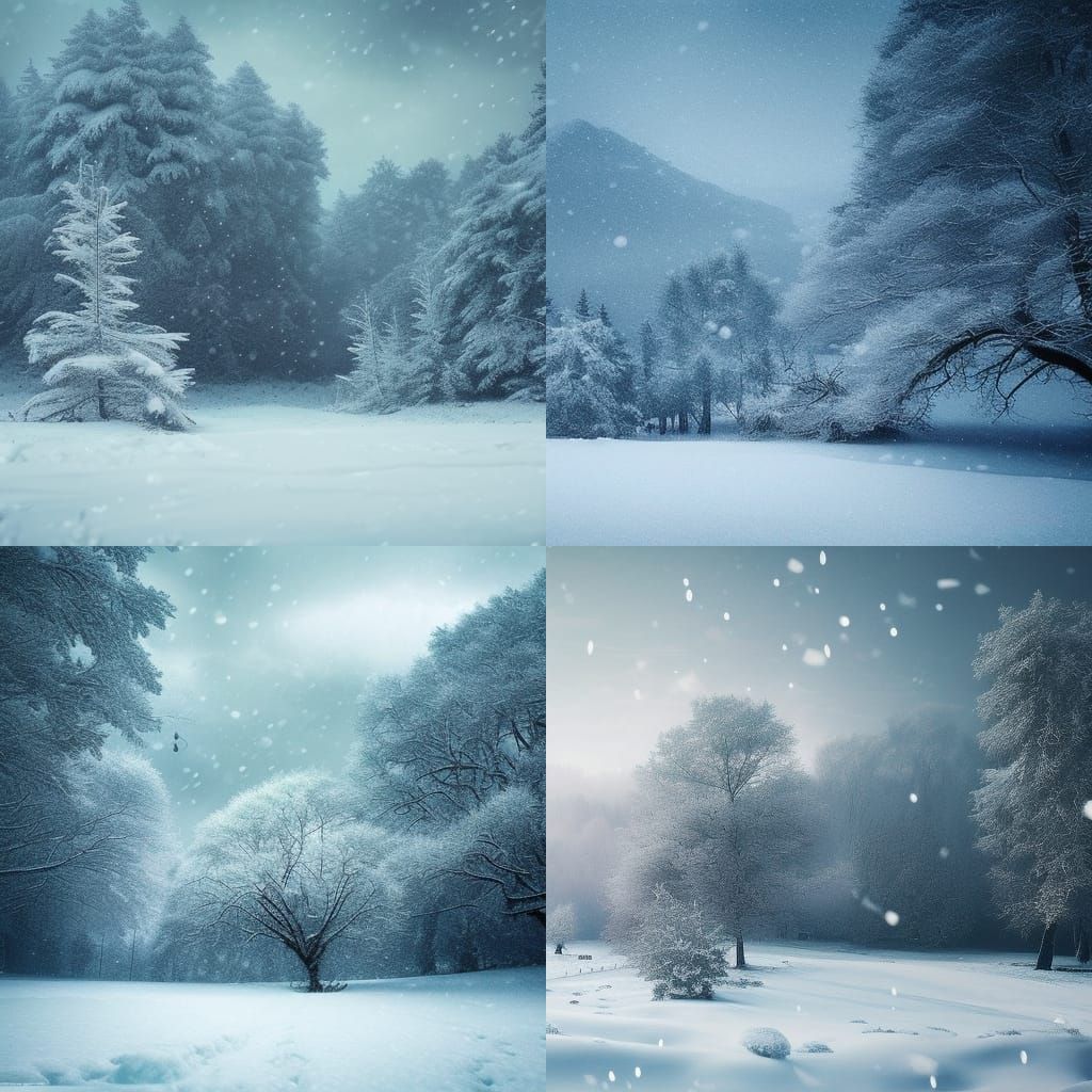 Winter snow - AI Generated Artwork - NightCafe Creator