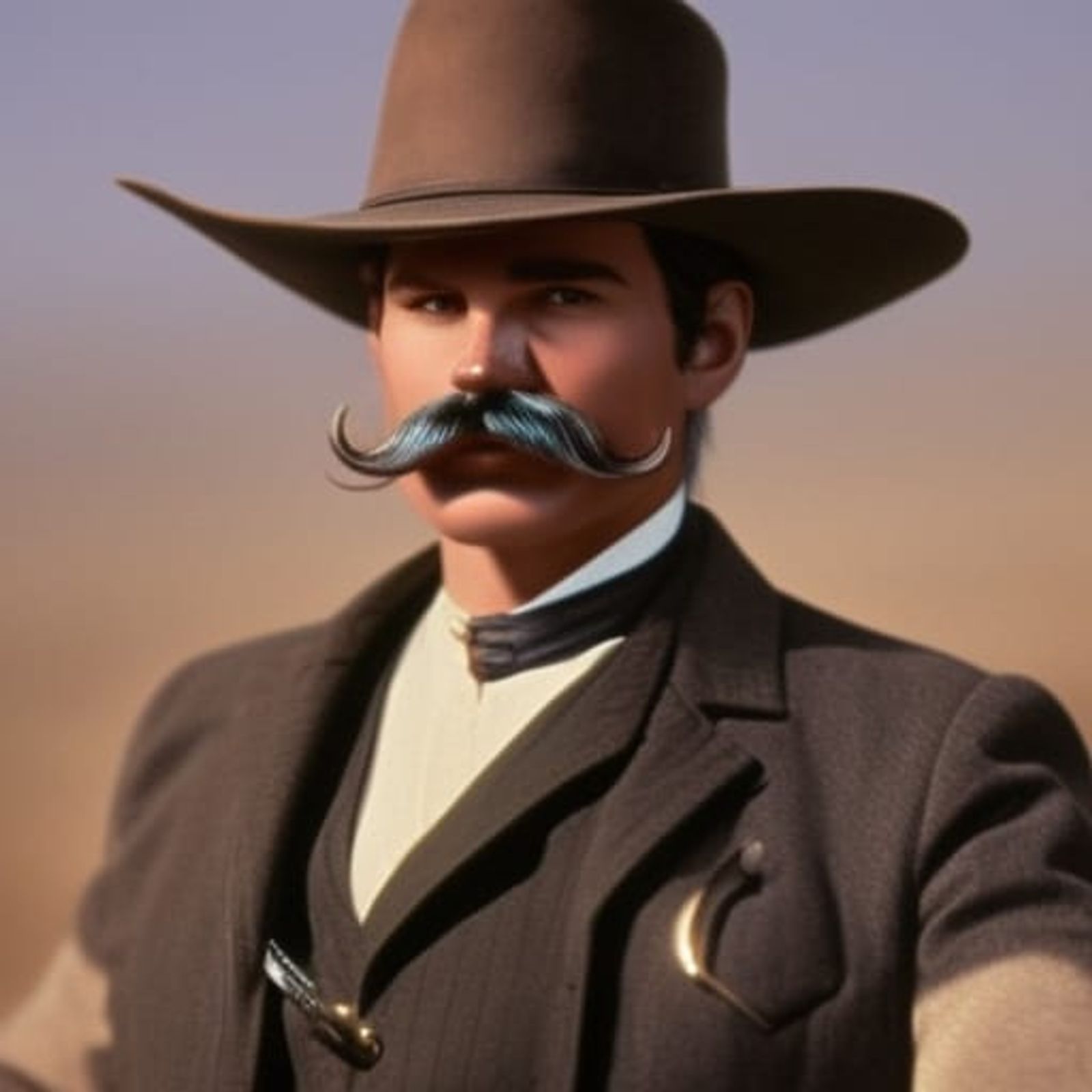 A avatar style Wyatt Earp with his iconic mustache - AI Generated ...