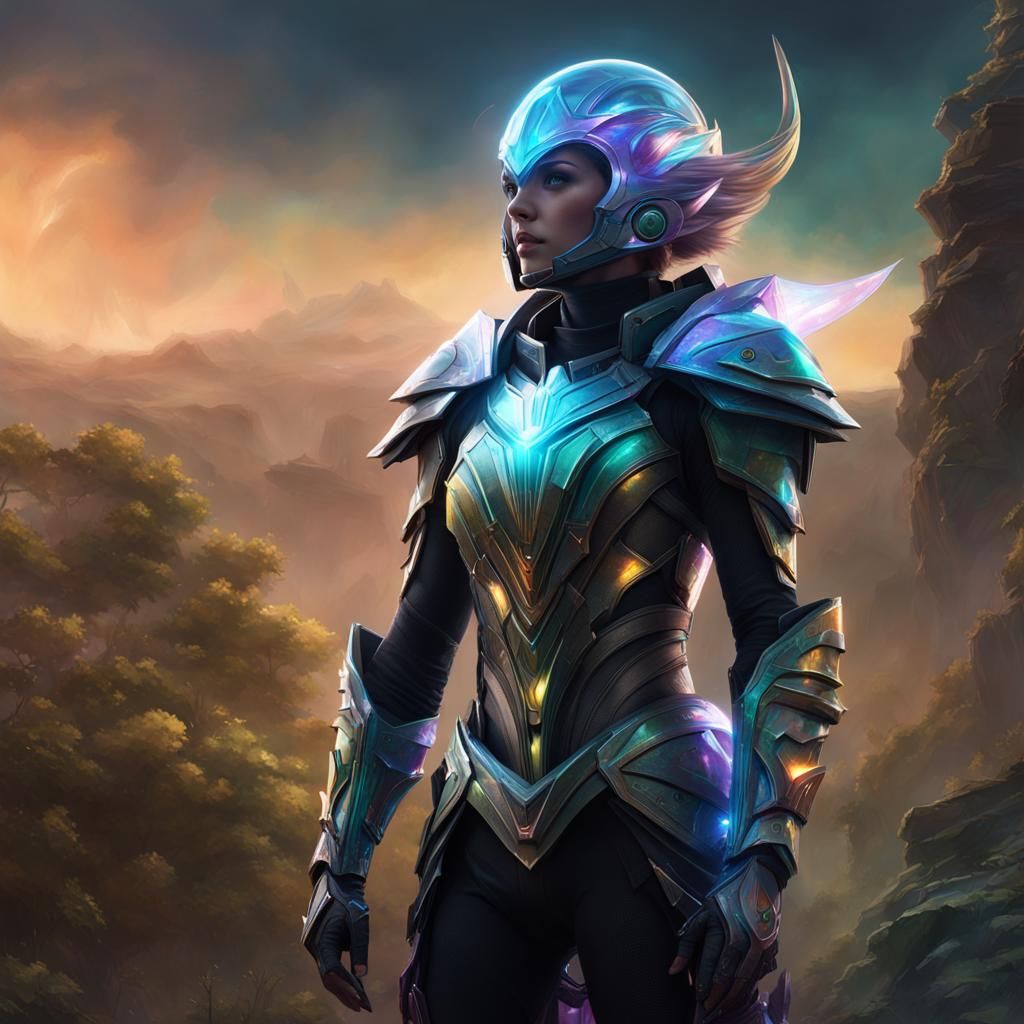 Space Elf down on the planet's surface - AI Generated Artwork ...