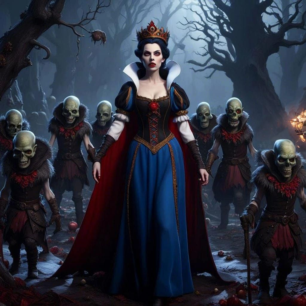 Evil Snow White and the Seven Ghouls - AI Generated Artwork - NightCafe ...