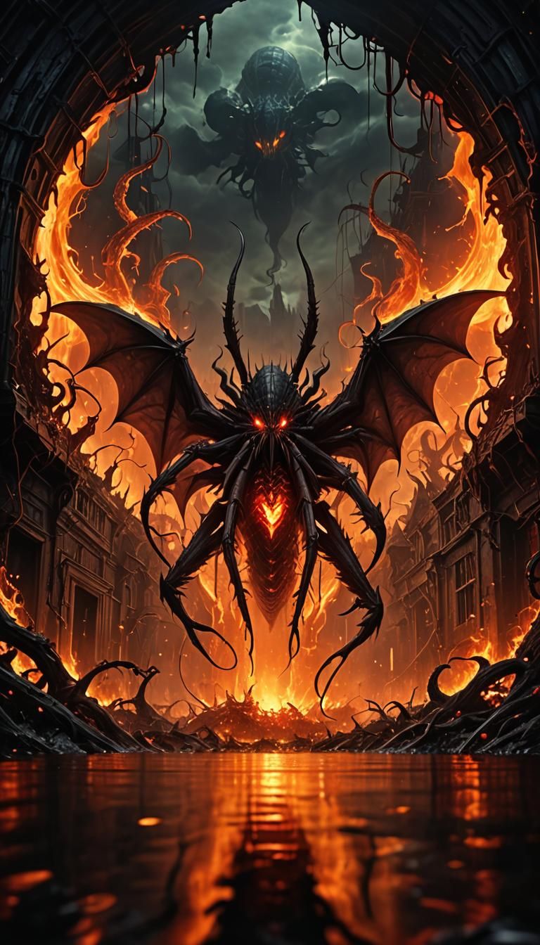 Boss Battle in Hell - AI Generated Artwork - NightCafe Creator