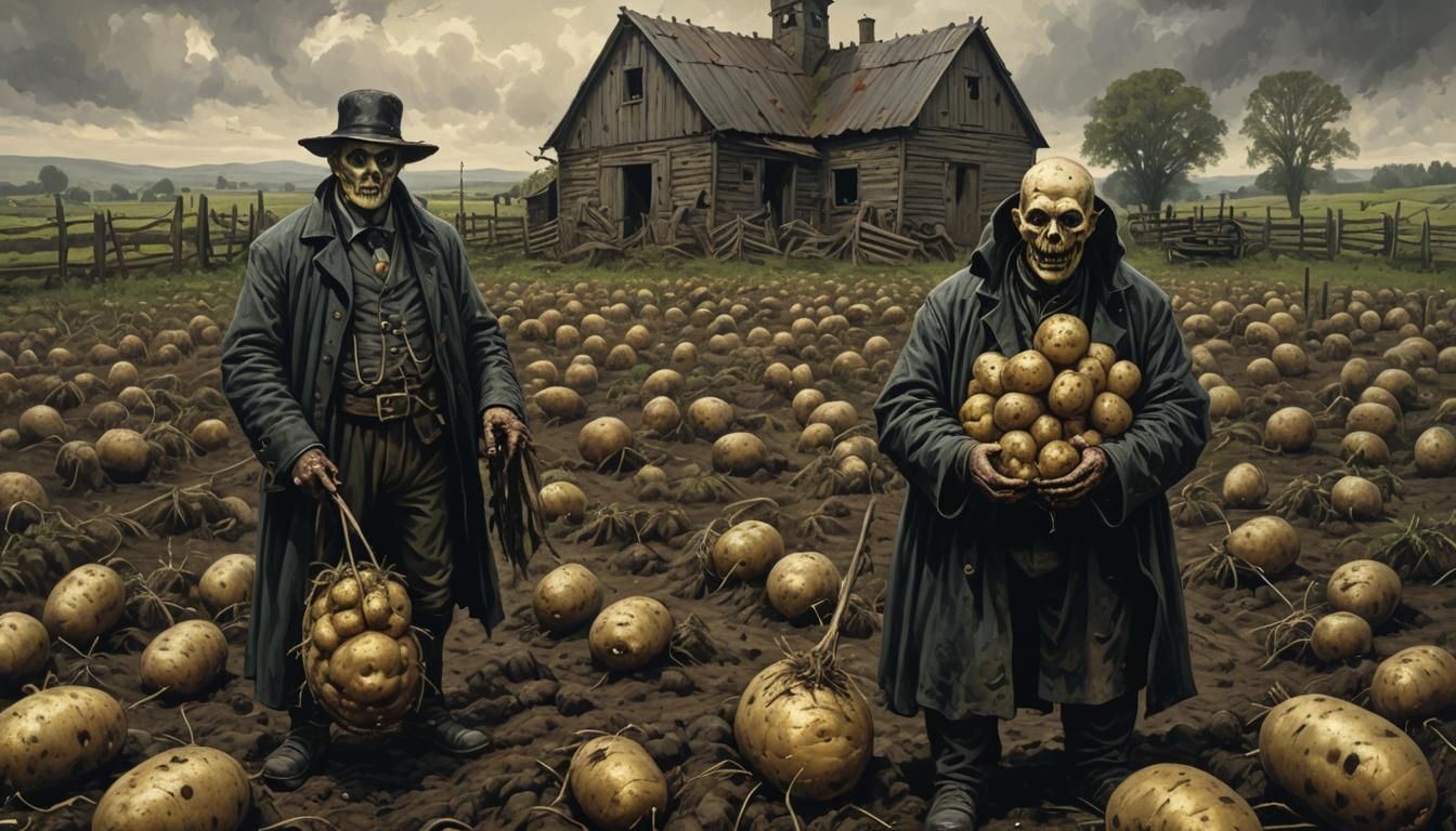 gothic irish farm potato horror - AI Generated Artwork - NightCafe Creator