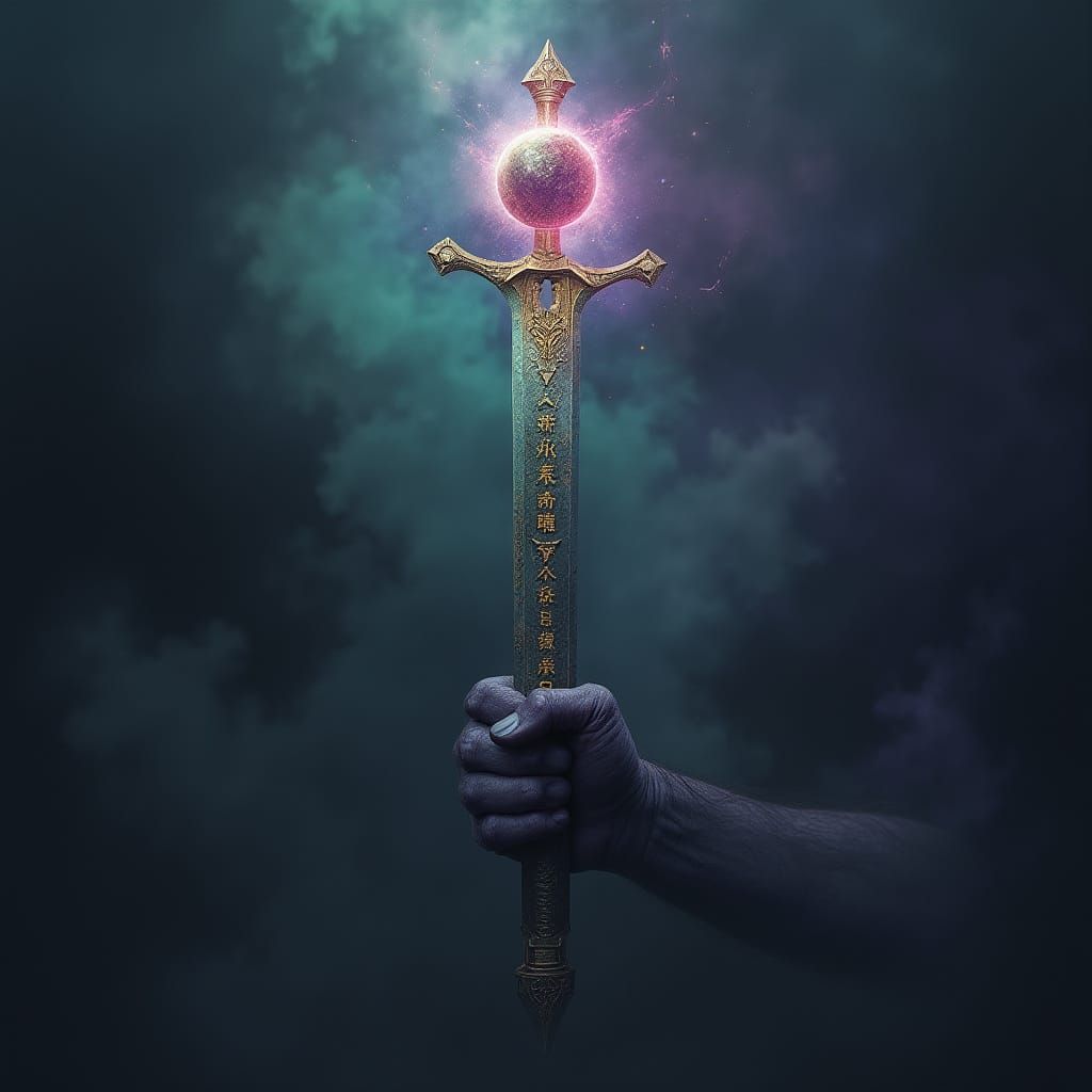 Mysterious Swordsmanship in Dark Fantasy - AI Art