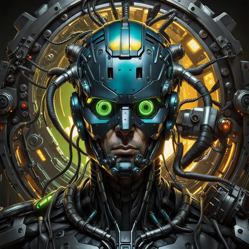 Terminator, Borg, Predator. Man vs Machine. cyberpunk, steampunk, 8k ...