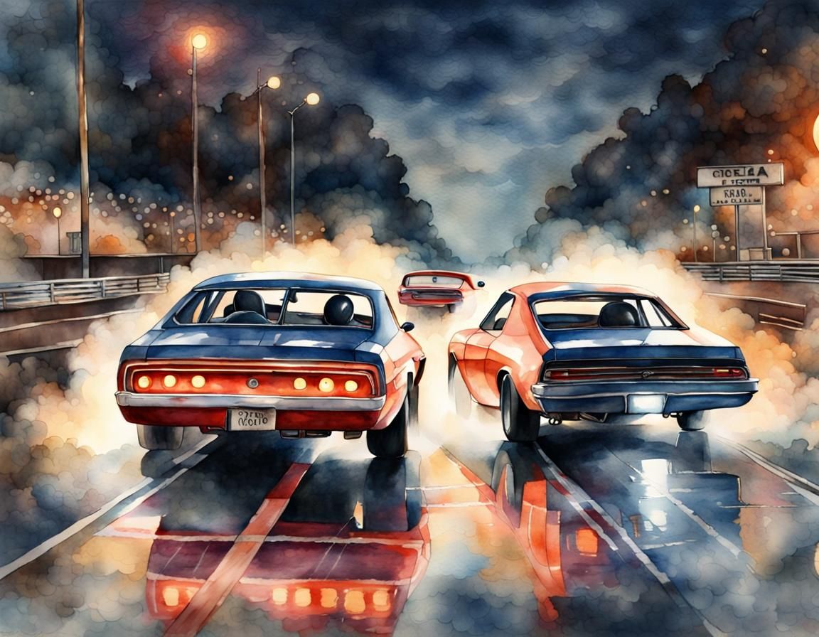 Drag Racing - AI Generated Artwork - NightCafe Creator