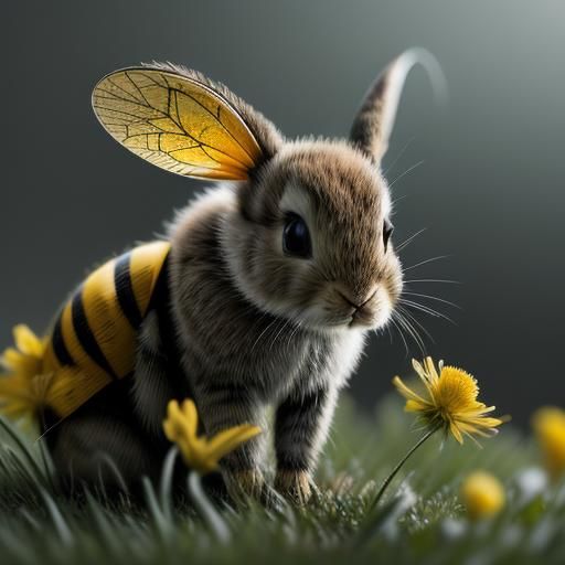 Bee-bunny - AI Generated Artwork - NightCafe Creator