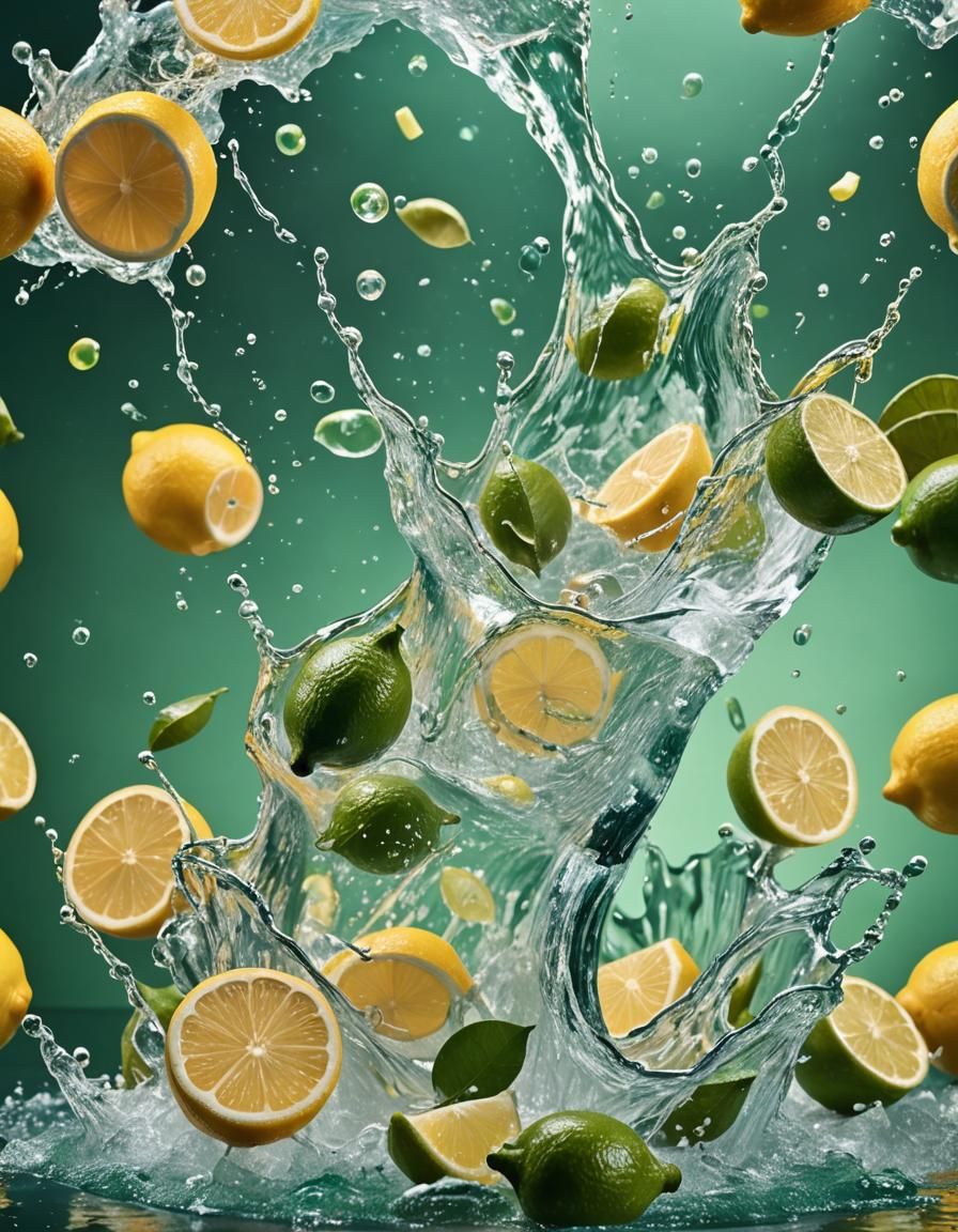 lemon explosion - AI Generated Artwork - NightCafe Creator