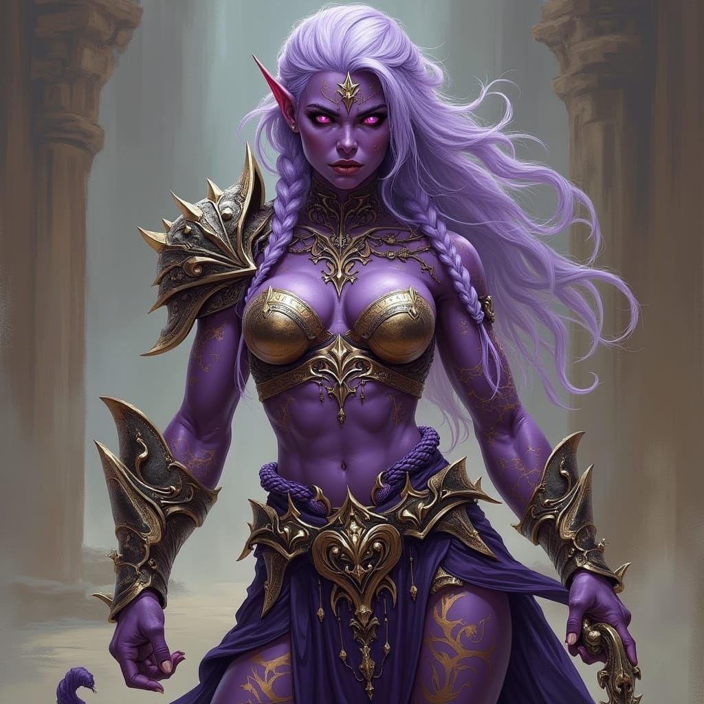 Night elf warrior aka Seelah - Dark Fantasy Warrior Maiden i...