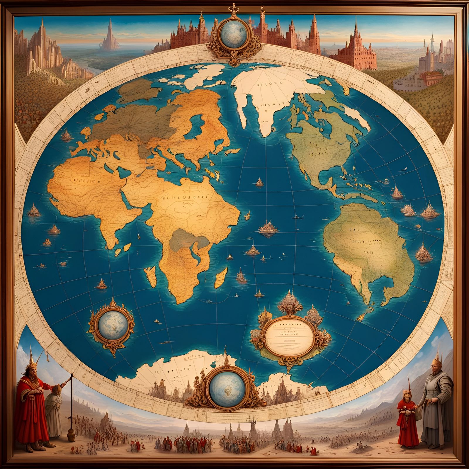 a beautiful map of huge world with 10 kingdoms - AI Generated Artwork ...