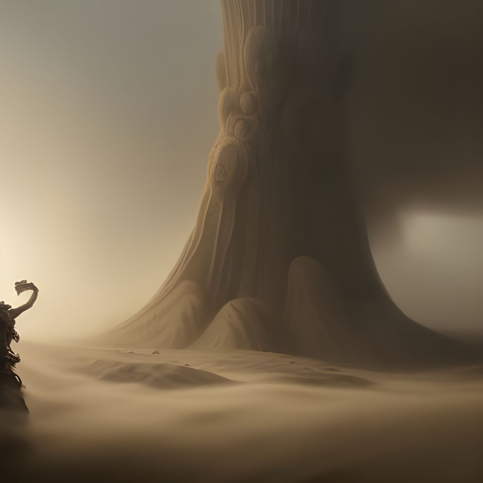 desert, alien, tentacle, monster, rising from sandstorm Epic cinematic ...