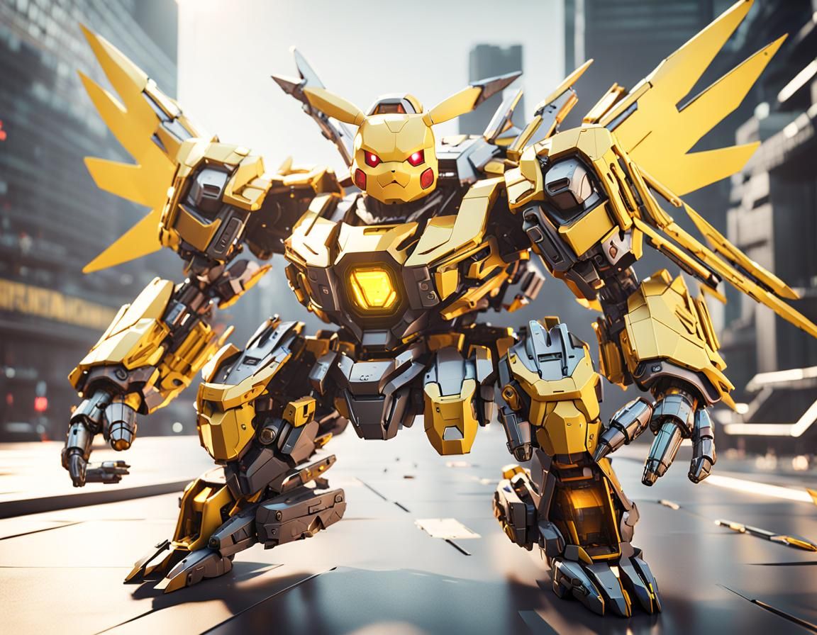 Gundam-Pikachu - AI Generated Artwork - NightCafe Creator