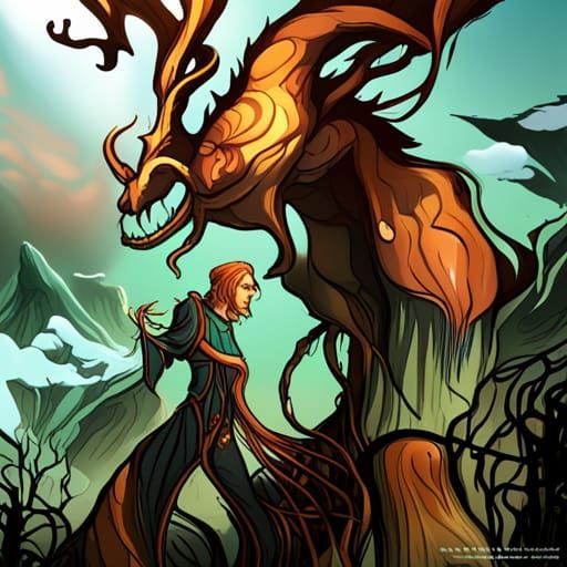 The shape-shifter - a doppelganger - moving to take the form of a man - AI Generated Artwork ...