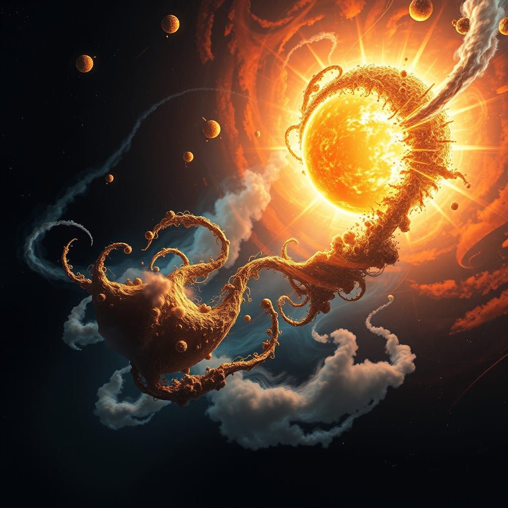 dying star - Ethereal Cosmic Cataclysm: A Majestic Dying Sta...