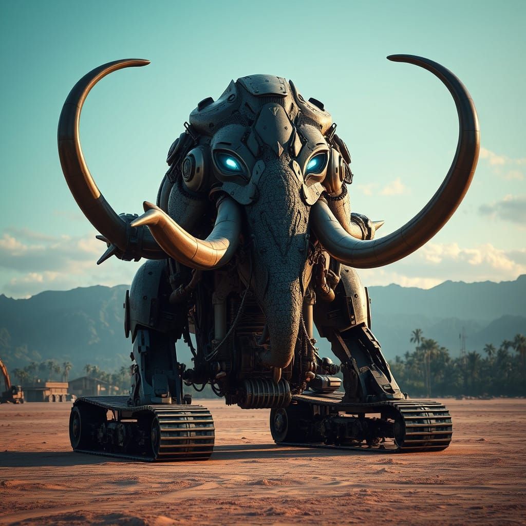 Mechanical Monstrosity with Biological Features - AI Art