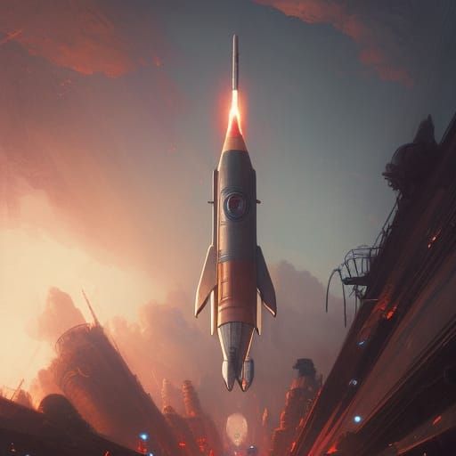 a rocket - AI Generated Artwork - NightCafe Creator