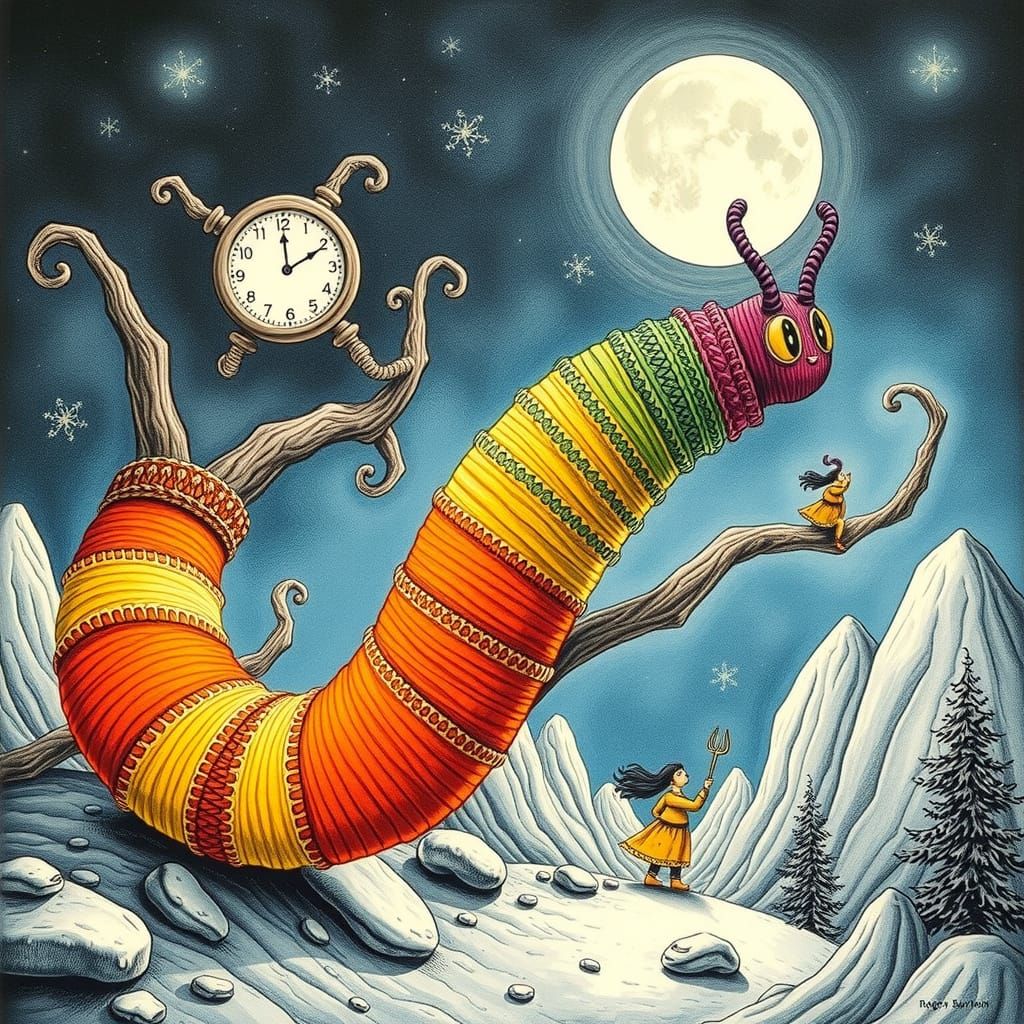 Surreal Dreamlike Moonscape with Dendritic Pattern... - AI Art