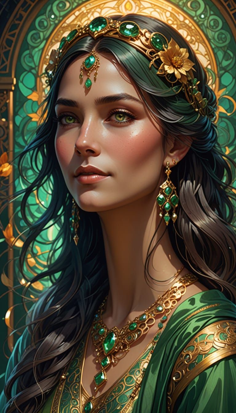 Antinéa, Queen of Atlantis. - Golden Goddess of Atlantis Rad...
