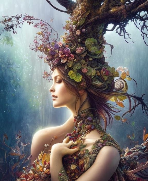 Lady of the tree - AI Generated Artwork - NightCafe Creator