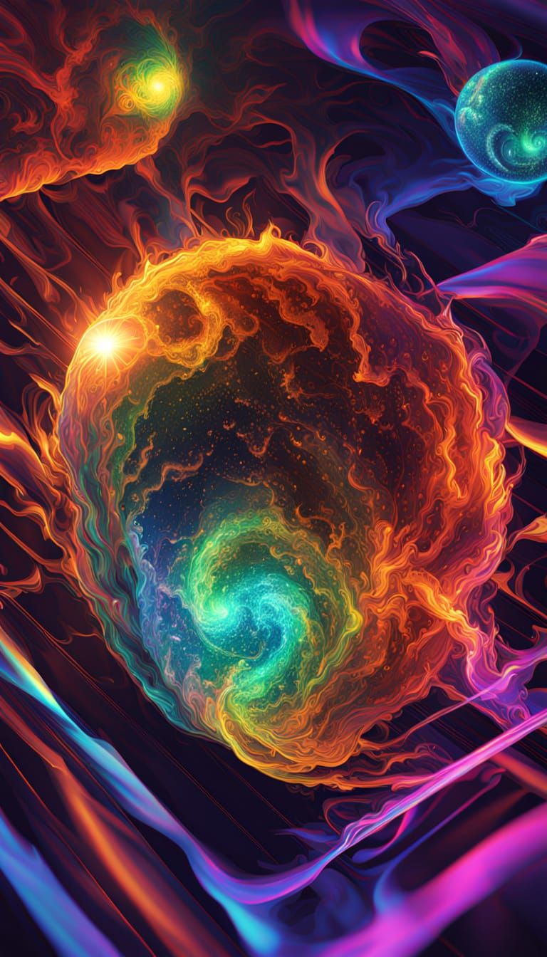 In a Quantum Universe of Vibrating Particles, Quan... - AI Art