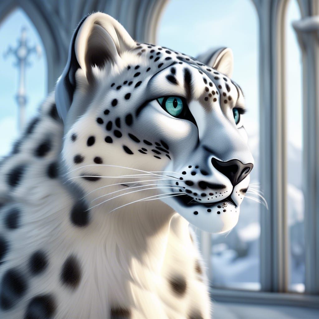 Snow Leopard Character - AI Generated Artwork - NightCafe Creator