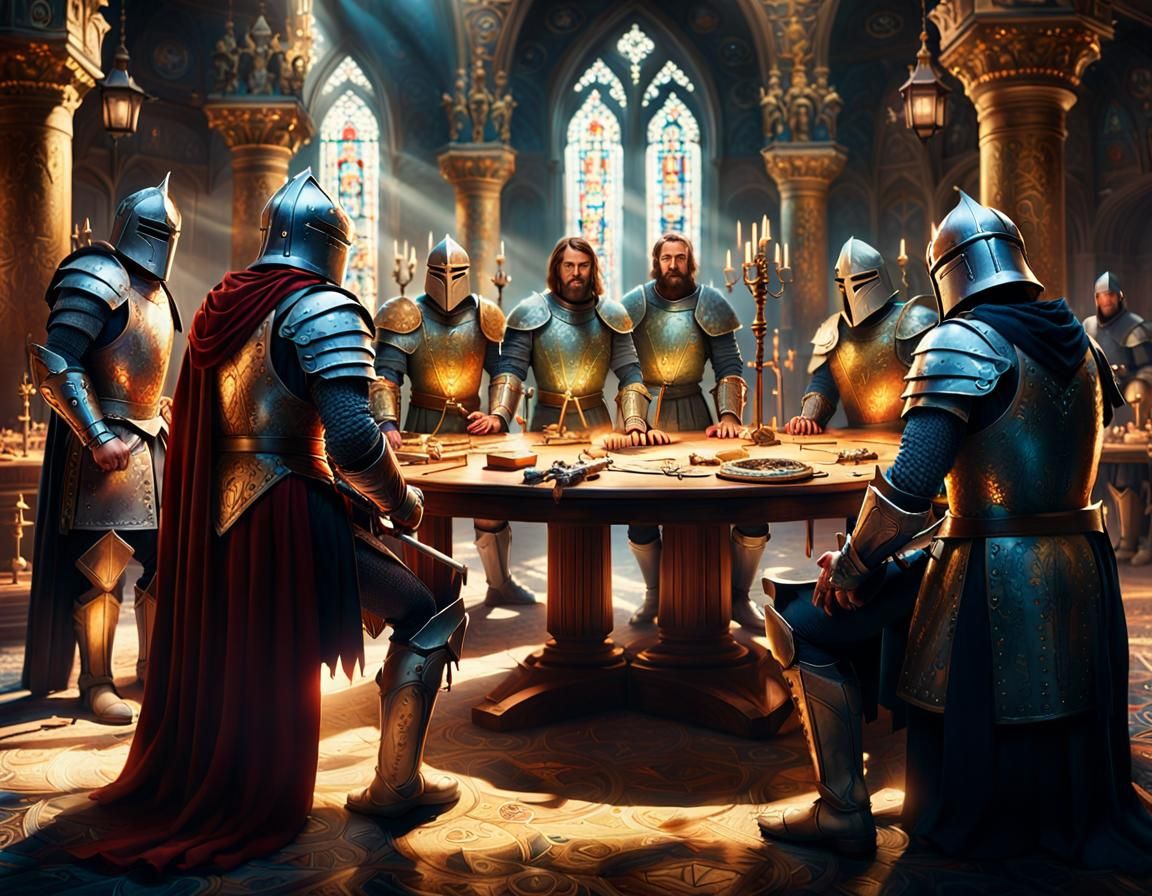 Knights of the round table Epic cinematic brilliant stunning intricate ...