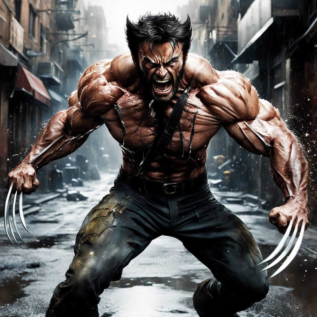 Wolverine - Hulking Wolverine Erupts from Dark Alley