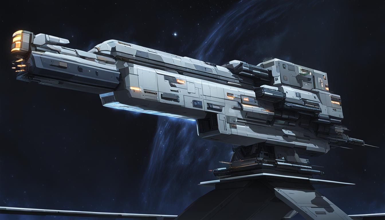 railgun on spaceship - AI Generated Artwork - NightCafe Creator