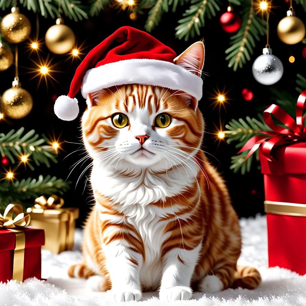 Santa's Cat 240504-07 - AI Generated Artwork - NightCafe Creator