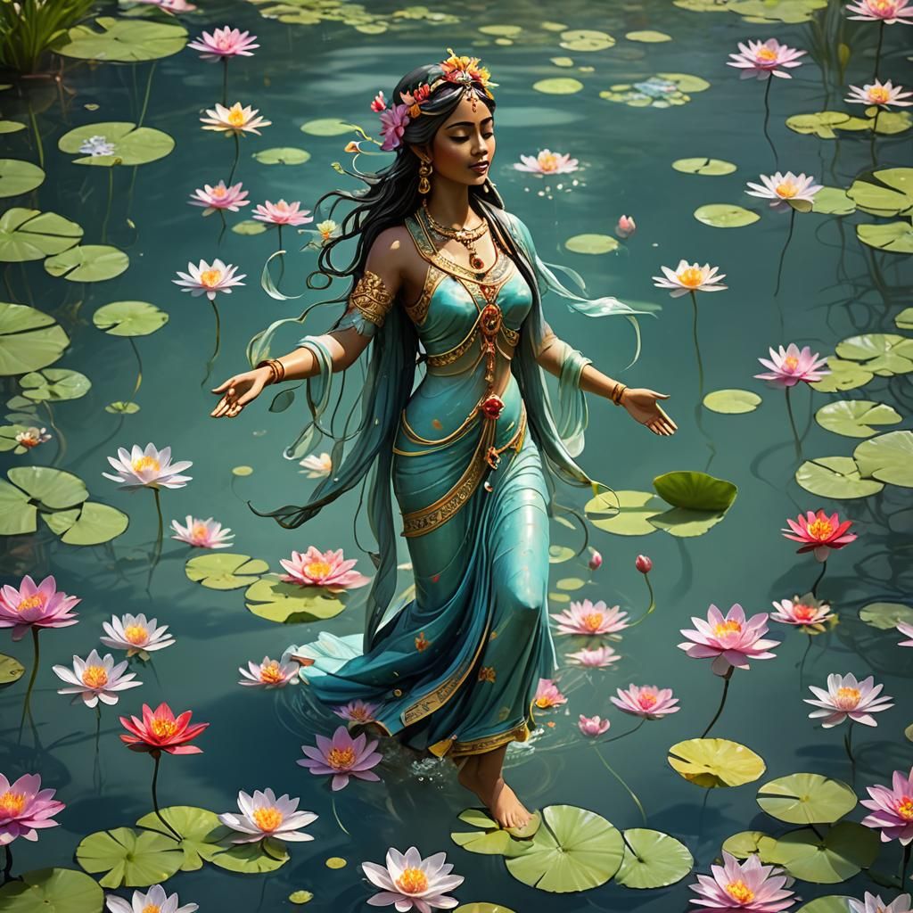 A graceful floating 2 year old water goddess Suggested details Indian ...