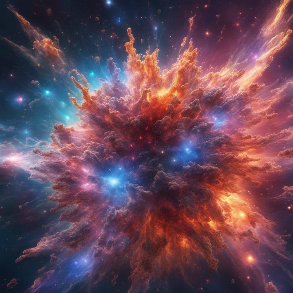 Life Exploding into Existence - AI Generated Artwork - NightCafe Creator