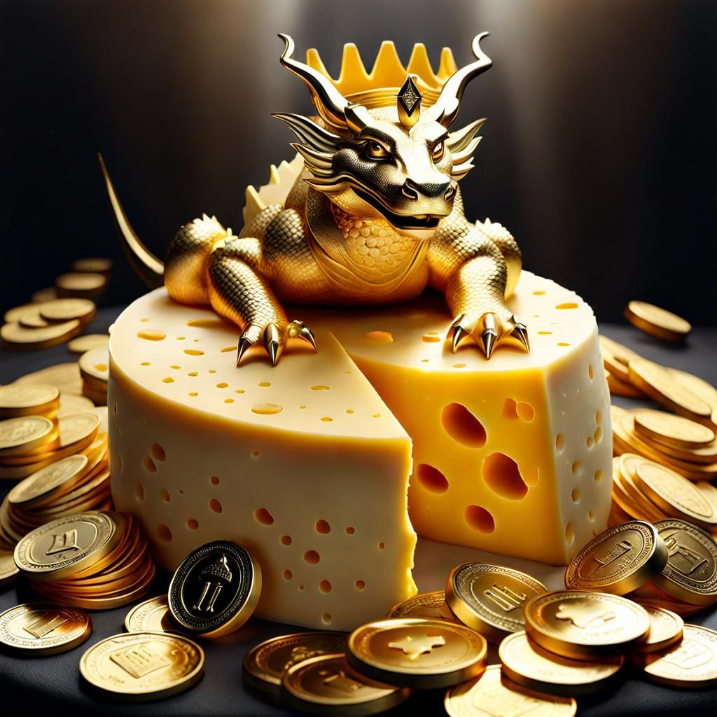 Cheese Dragon's Hoard - AI Generated Artwork - NightCafe Creator