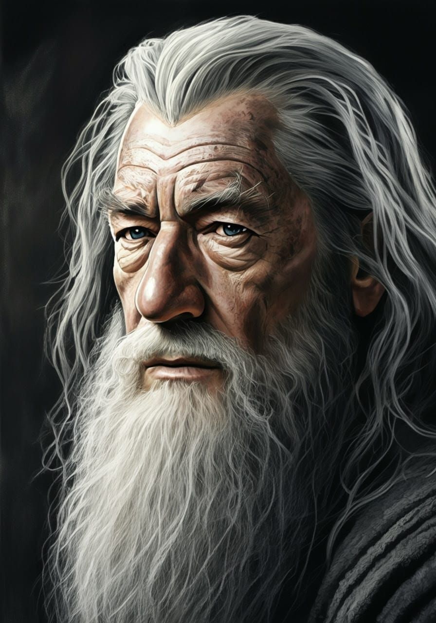 Portrait of Gandalf. - Portrait of Gandalf.