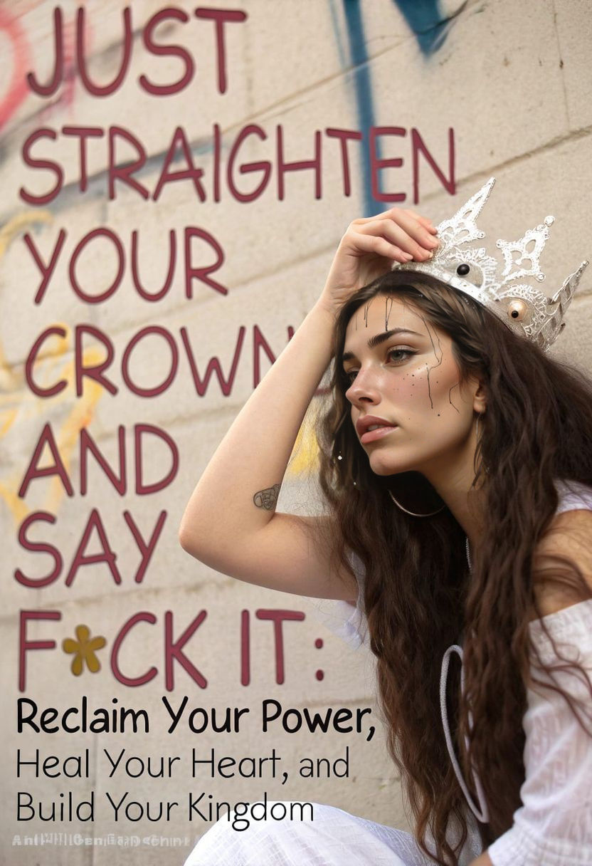 Confident Young Woman with Crown and Vibrant Graff... - AI Art