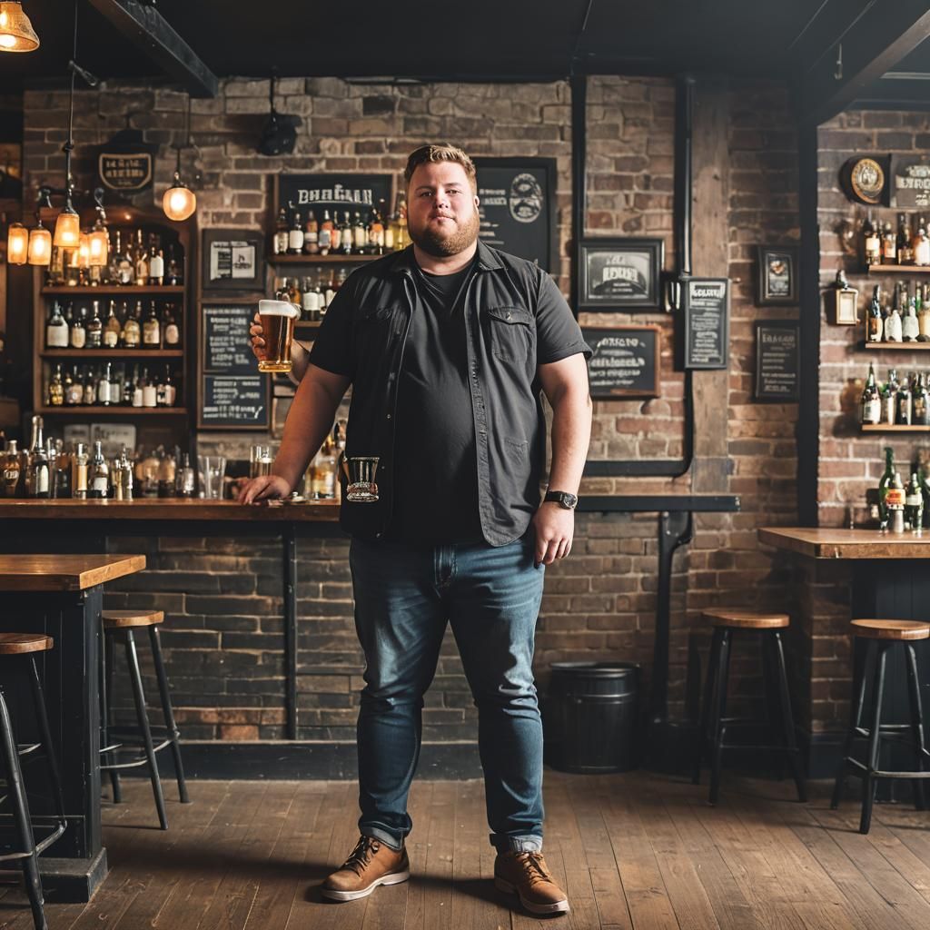 Full body Photo of 26 years old, white male, overweight, standing in ...