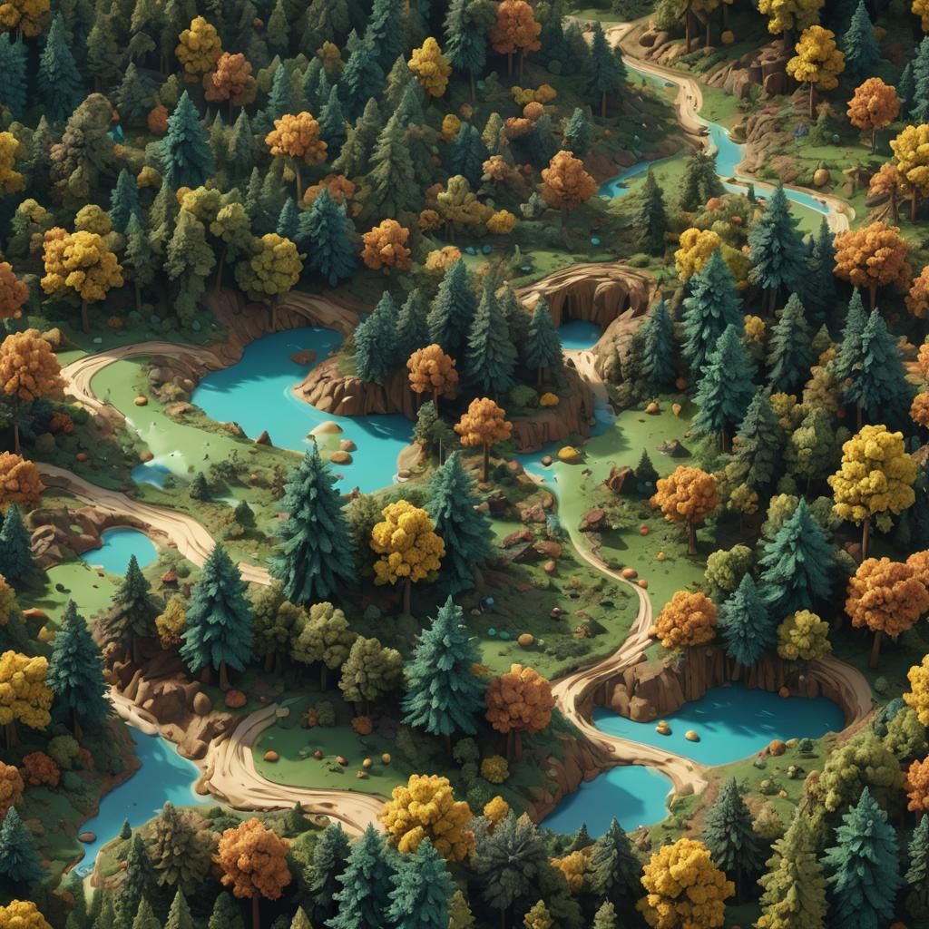 A beautiful 3D map - AI Generated Artwork - NightCafe Creator