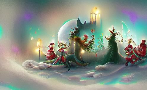 Christmas Fantasy Illustration - AI Generated Artwork - NightCafe Creator