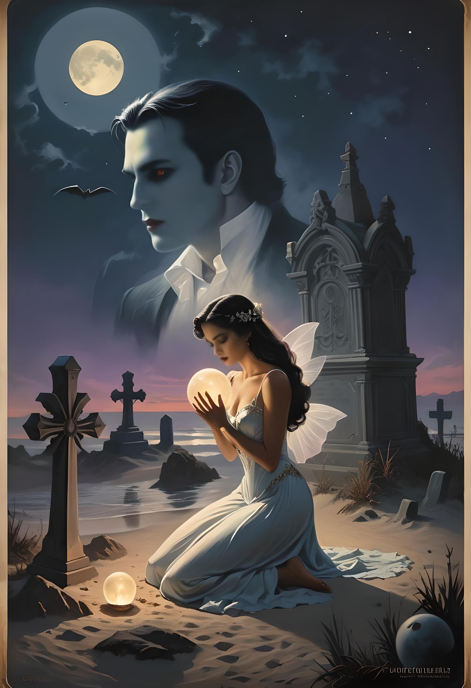 Vintage Vampire Movie Poster - AI Generated Artwork - NightCafe Creator