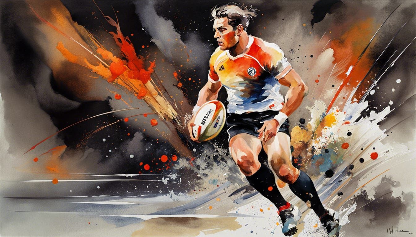 Splash Rugby - AI Generated Artwork - NightCafe Creator