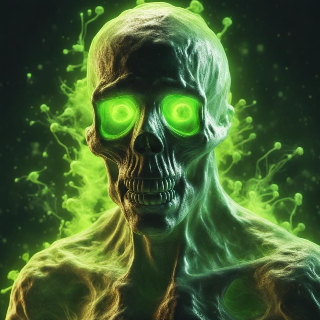 Hideous glowing ghost - AI Generated Artwork - NightCafe Creator