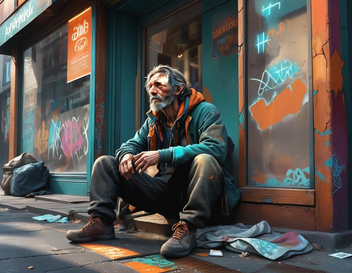 Rundown town - Surreal Cityscape in Hyper-Realistic Digital ...