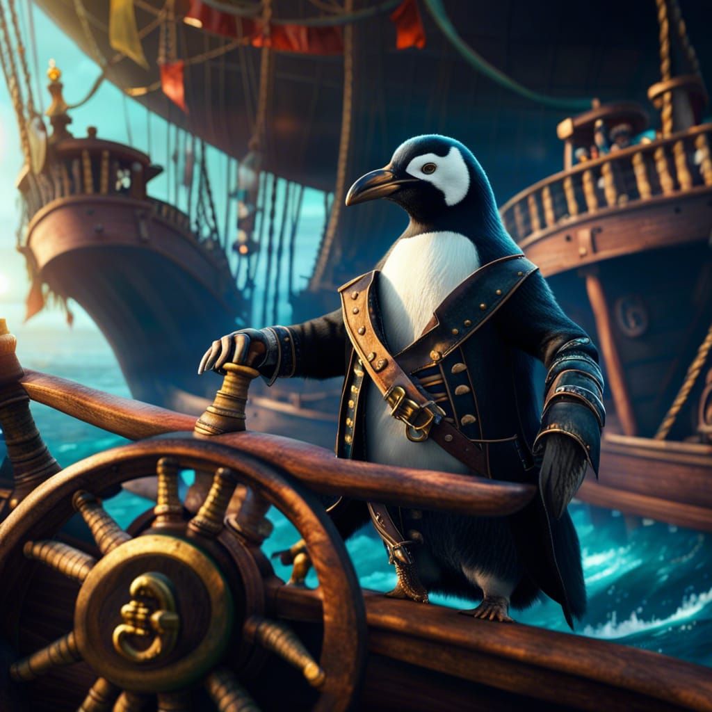 Penguin Pirate - AI Generated Artwork - NightCafe Creator