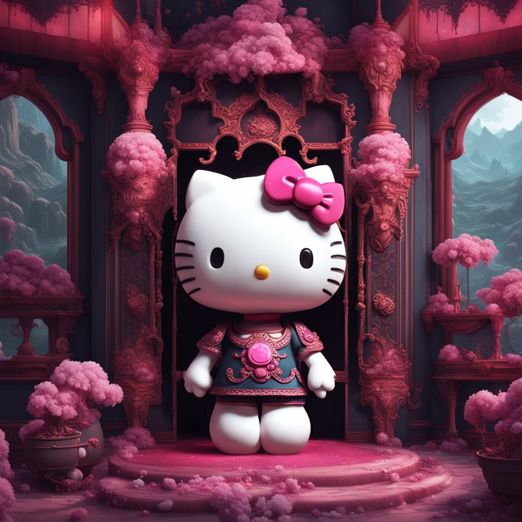mallgoth hello kitty - AI Generated Artwork - NightCafe Creator