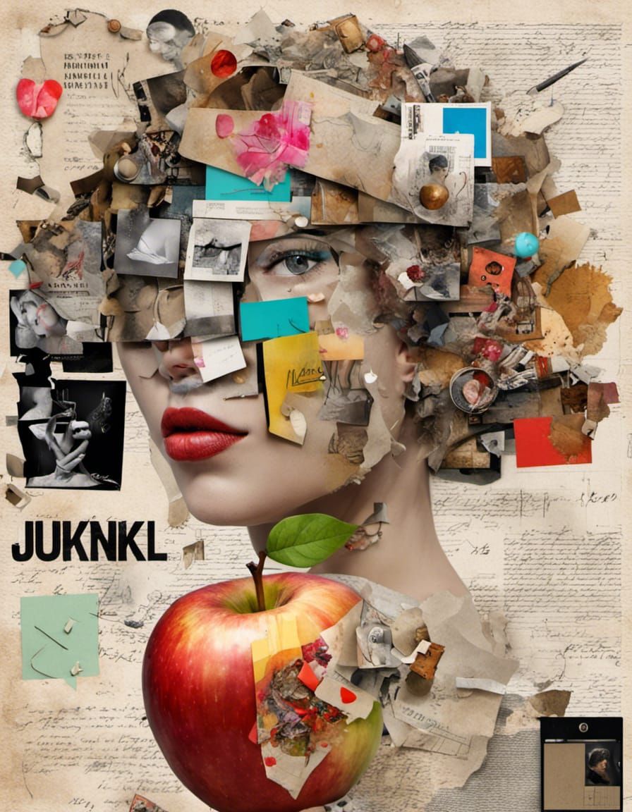 Junk Journal - Junk Journal Cover Collage in Unreal Engine