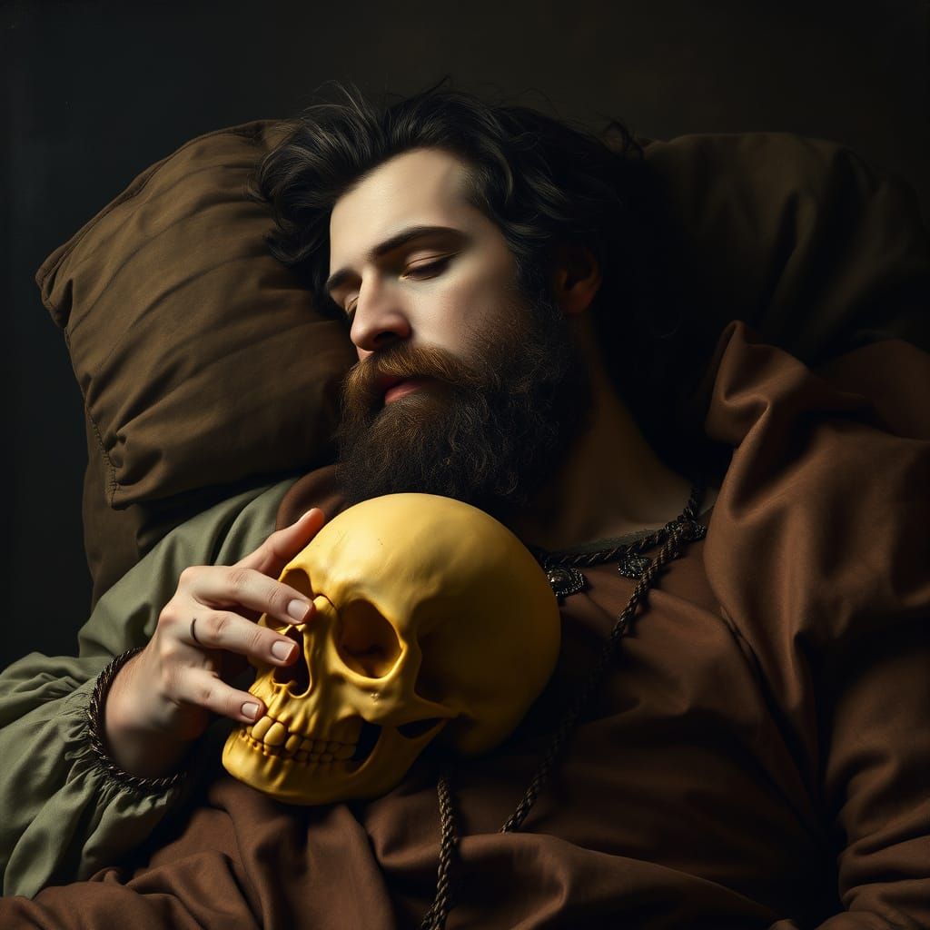 Renaissance Death's Gentle Embrace - AI Art