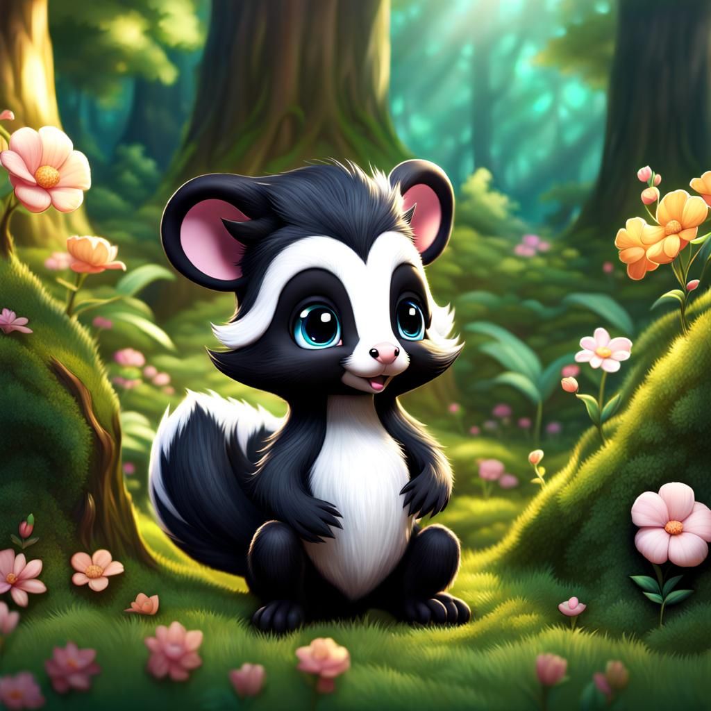 Chibi Skunk - AI Generated Artwork - NightCafe Creator