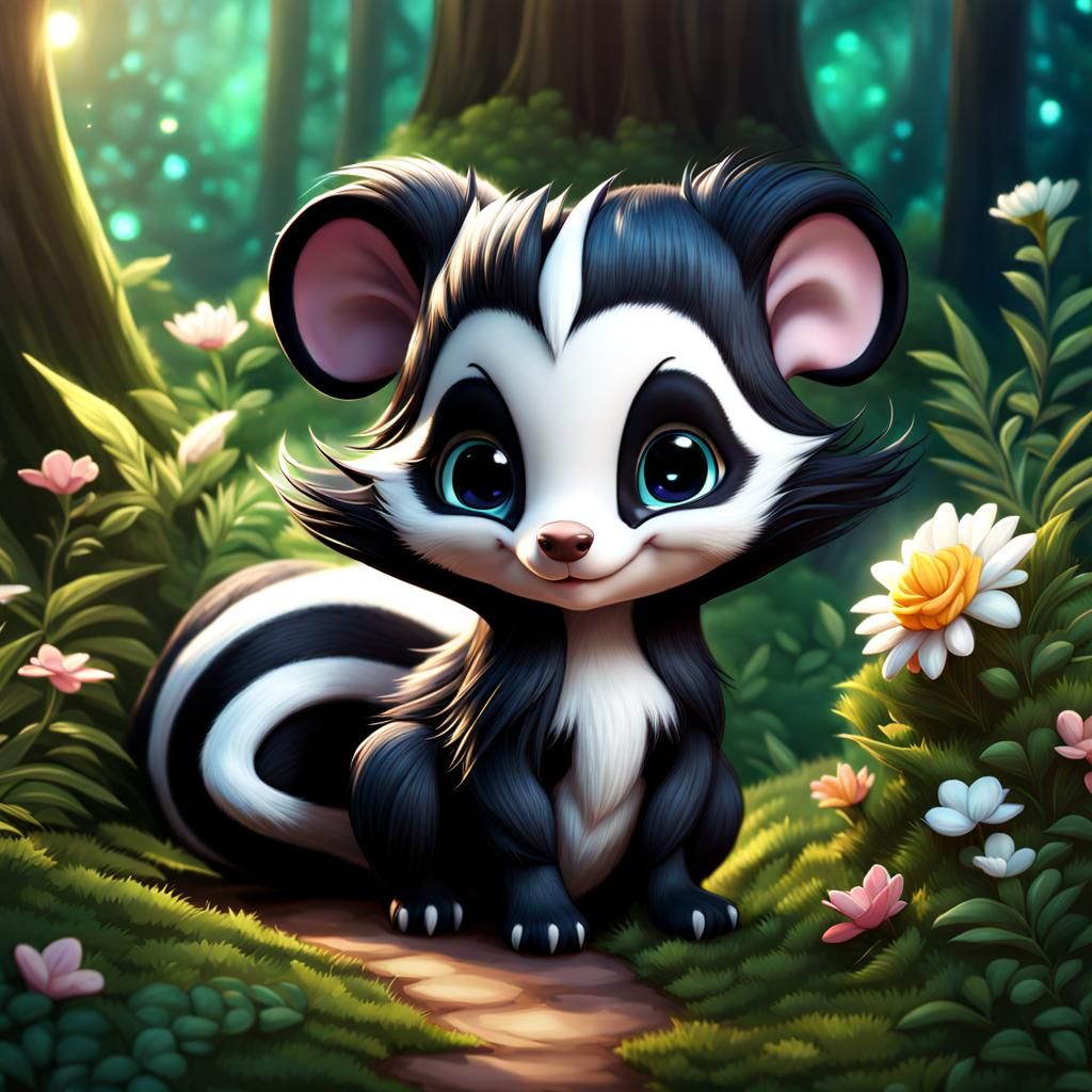 Chibi Skunk - AI Generated Artwork - NightCafe Creator