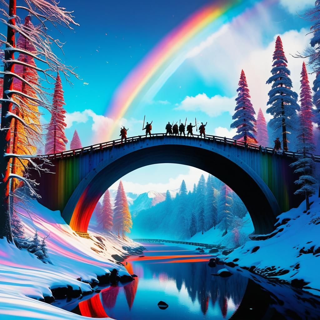 Vikings welcome the rainbow bridge! - AI Generated Artwork - NightCafe ...