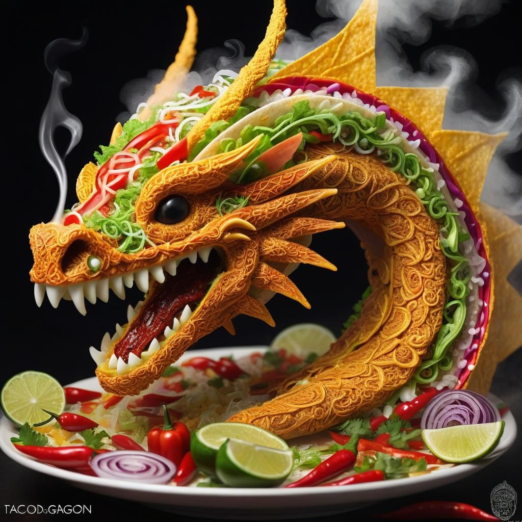 DC: Mexican Taco Dragon - AI Generated Artwork - NightCafe Creator
