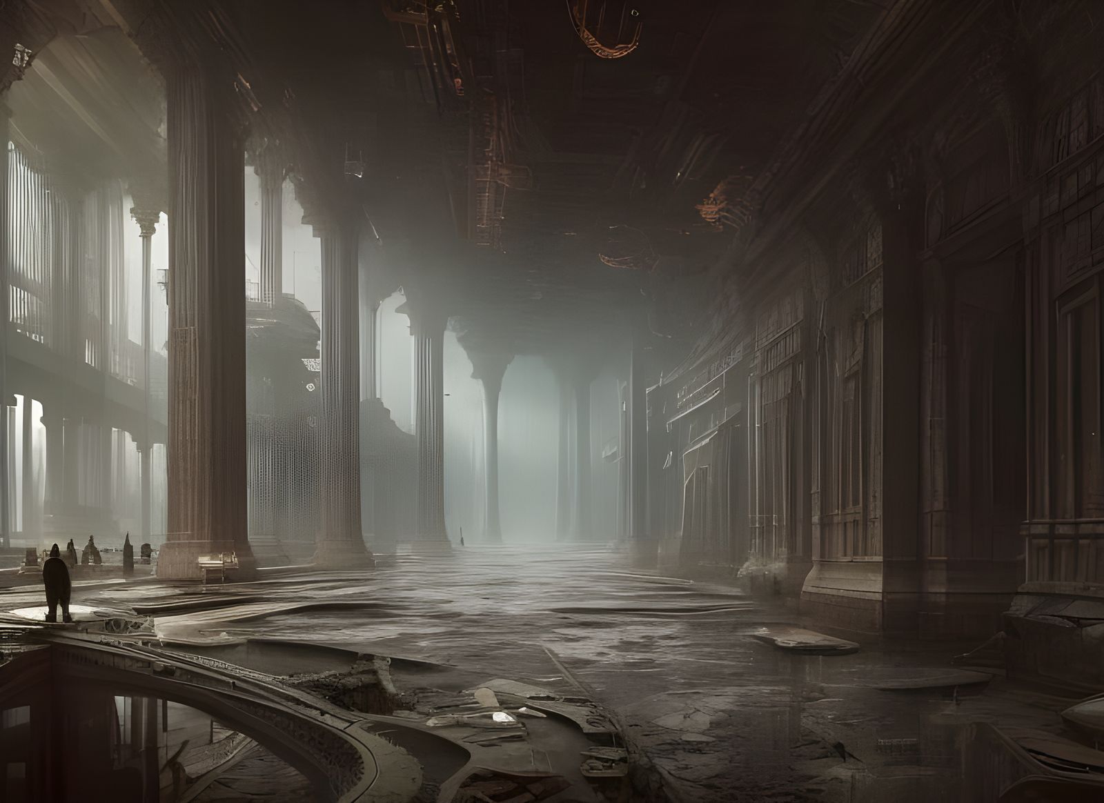 Hidden abandoned ancient megacity Epic cinematic brilliant stunning ...