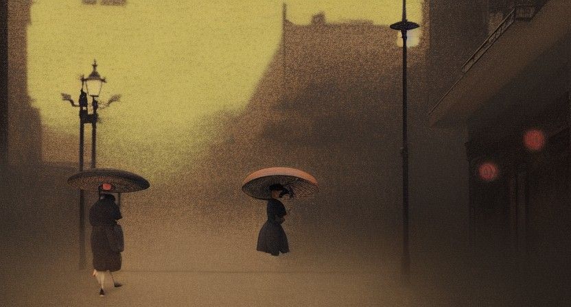 1900s NYC Street hyperdetailed Ukiyo-e concept art Australian tonalism ...